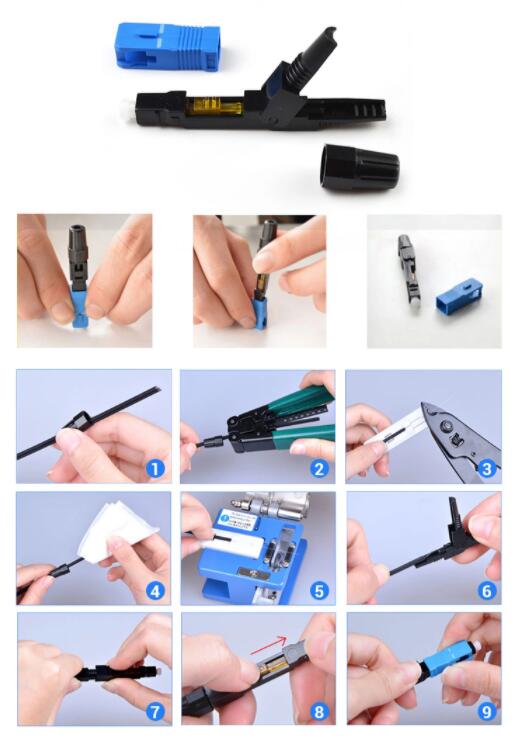 FTTX SC LC UPC APC Fiber Optic Fast Connector