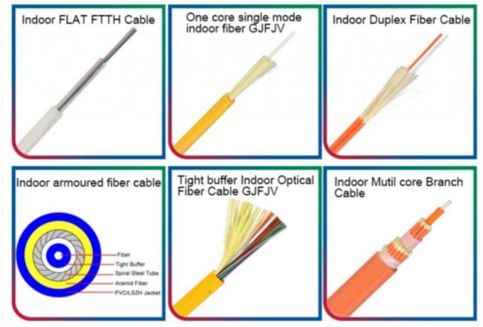 Telecom FRP Outdoor FTTX Flat Drop Fiber Cable