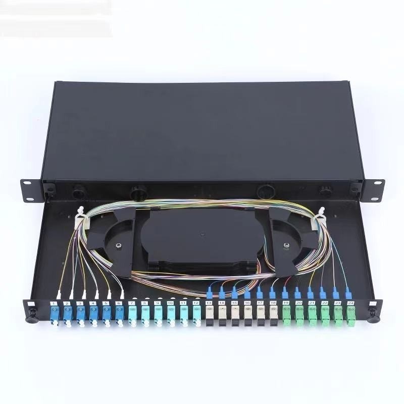 24 Port LC Sliding Type Patch Panel Fiber Optic Termination Box