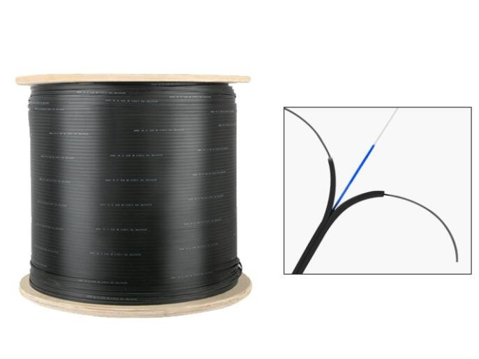 1 Core FTTH Single Mode Indoor Fiber Optic Cable With LSZH Jacket