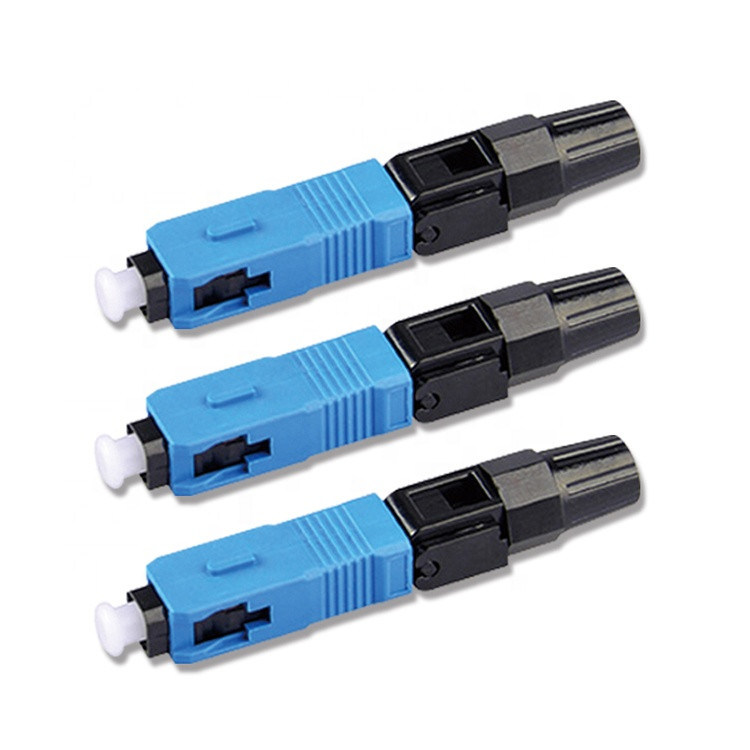 SC APC UPC Fiber Optic Fast Connector For FTTH Drop Cable Field Termination